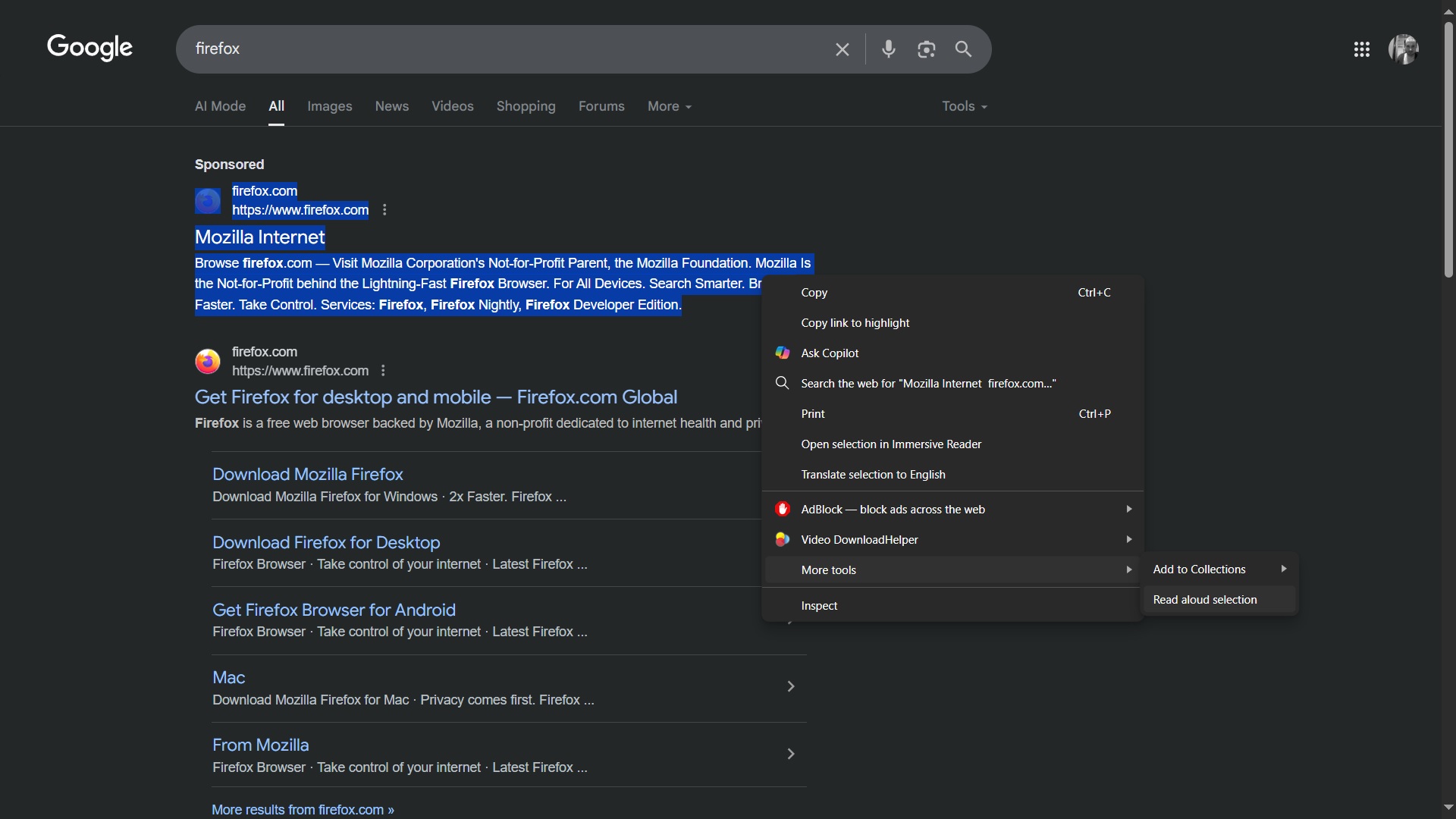 Add Feature to Screen Reader - Select the text I w... - Mozilla Connect